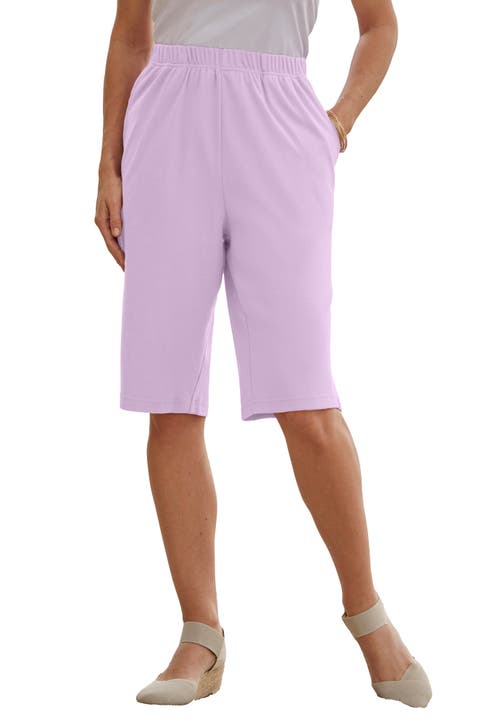ROAMAN'S Roaman's Soft Knit Pull-On Bermuda Shorts